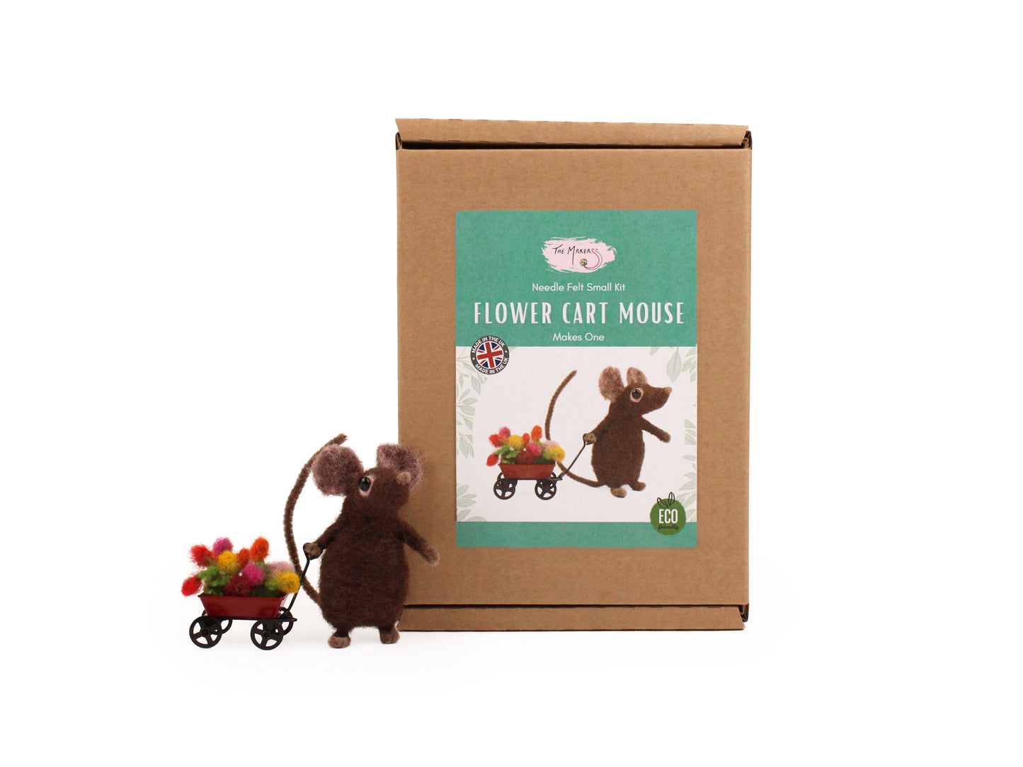 Flower Cart Mouse Small Needle Felt Kit – The Makerss