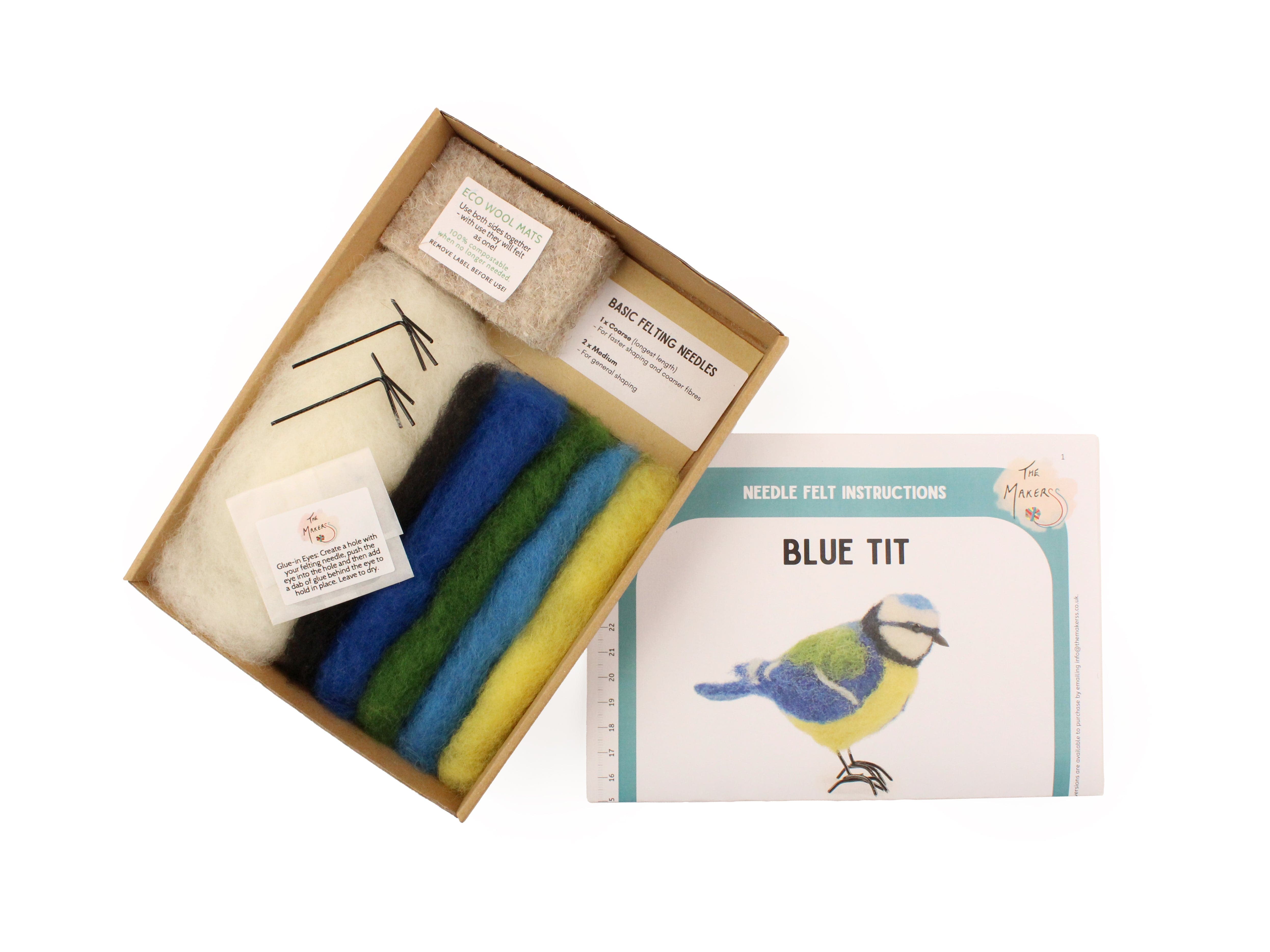 Blue Tit Small Needle Felt Kit – The Makerss