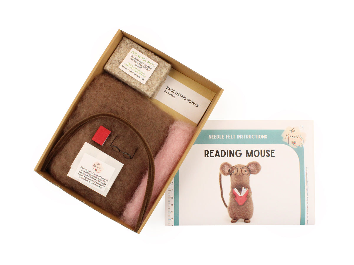 Reading Mouse Needle Felt Kit – The Makerss