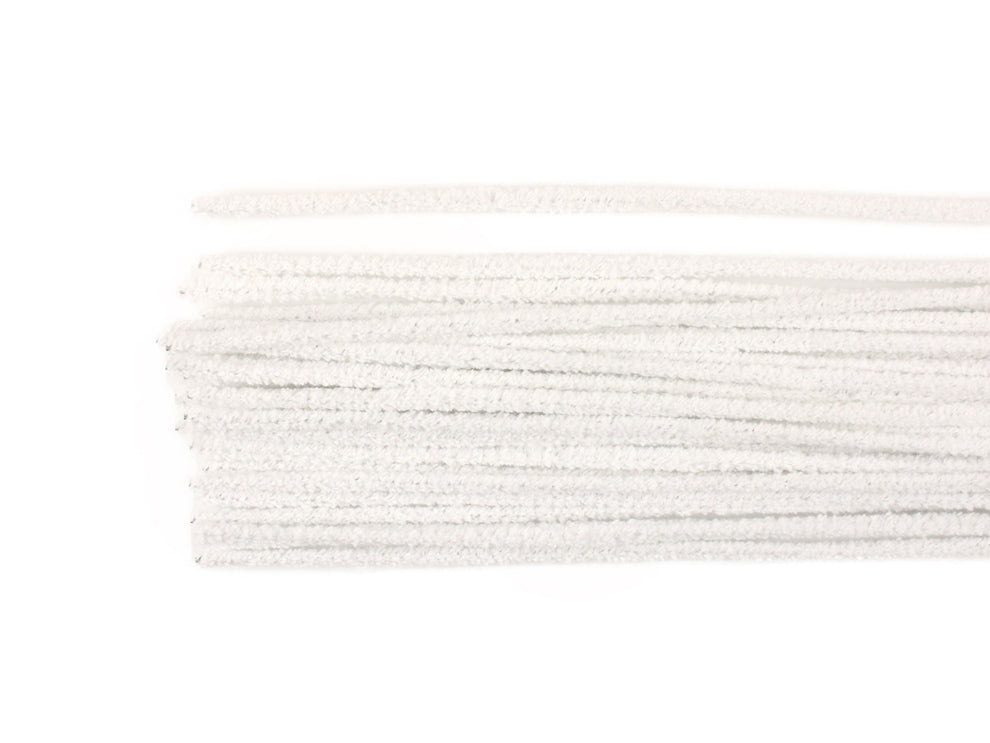 White Extra Stiff Pipe Cleaners – The Makerss
