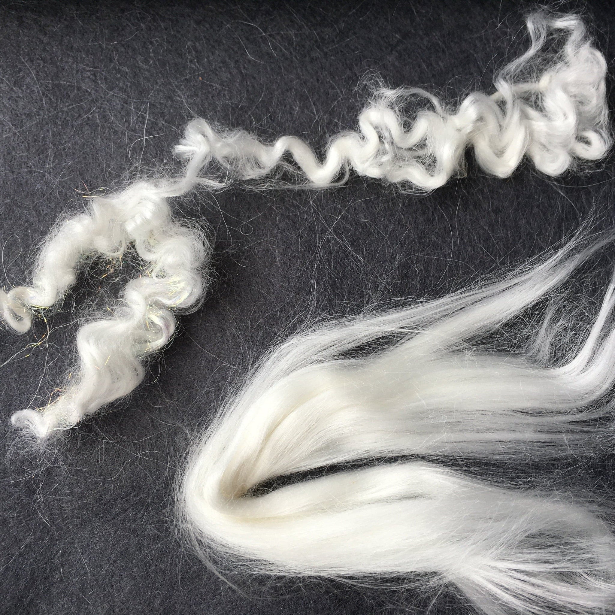 Ramie - white natural silk-like plant fibre wool tops, various weights ...