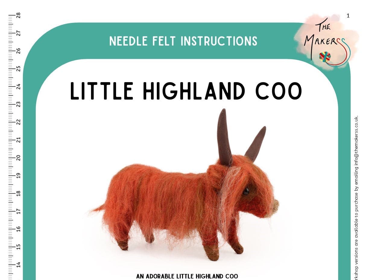 Little Highland Coo Instructions PDF – The Makerss